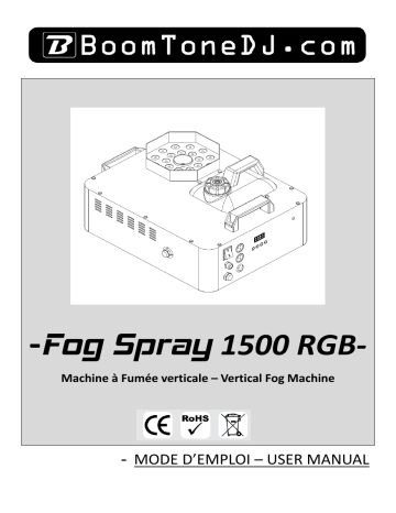 Fog Machine Fog Spray 1500 RGB User Manual | Manualzz