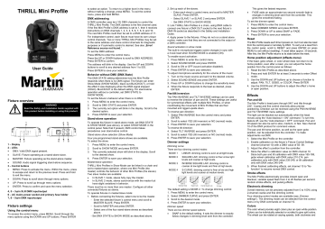 THRILL Mini Profile User Guide | Manualzz