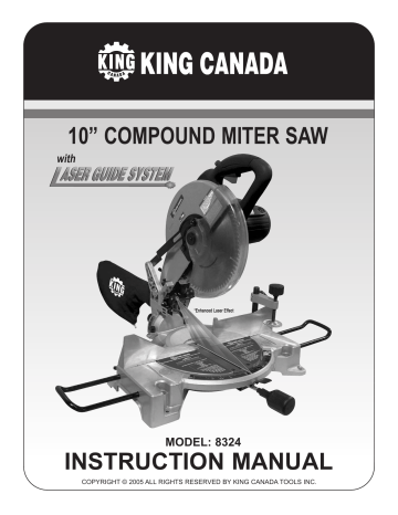 King Canada 8324 Instruction manual | Manualzz