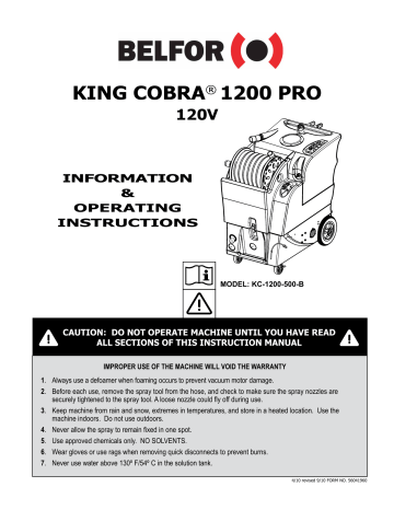 king cobra® 1200 pro | Manualzz