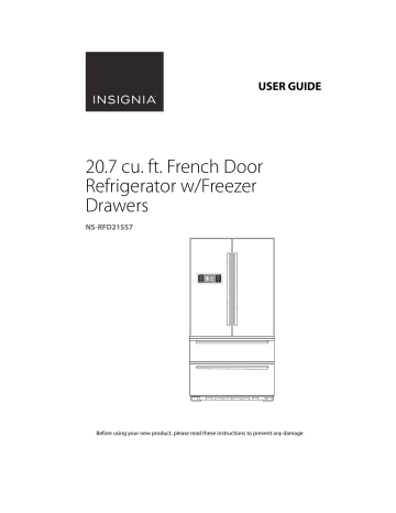 Insignia French Door Refrigerator NS-RFD21SS7 User Guide | Manualzz