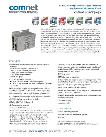 Comnet CNGE4+2SMS Series Datasheet | Manualzz