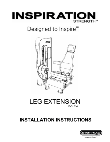 Star Trac Leg Extension S1314 Installation instructions | Manualzz