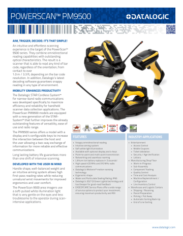 powerscan™ pm9500 | Manualzz