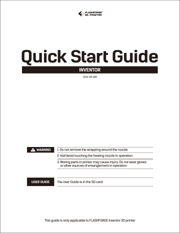 3D Printer Inventor Quick Start Guide | Manualzz