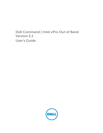 Dell Command Intel vPro Out of Band Management User's Guide | Manualzz