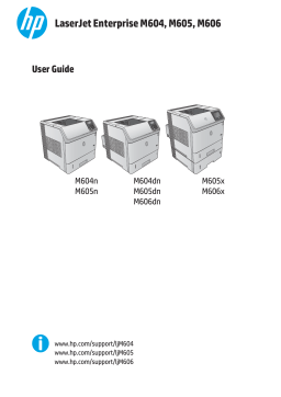 HP LaserJet Enterprise M604 series - User Guide, installation Guide ...
