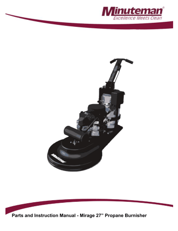Minuteman Propane Burnisher Instruction manual | Manualzz