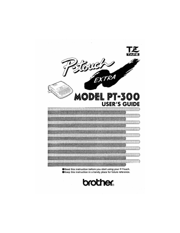 Brother P-touch 300 Owner Manual | Manualzz