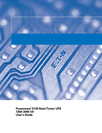 Eaton Powerware 5130 Rack/Tower UPS User Guide | Manualzz