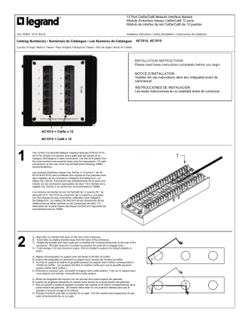Legrand 12-Port Cat5e and Cat6 Network Interface Module - AC1014 ...