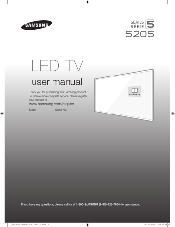 Samsung UN32J5205AF User manual | Manualzz