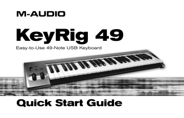 M-Audio KeyRig 49 Quick Start Guide | Manualzz