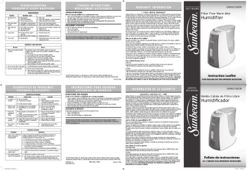 Sunbeam SWM6000 Instruction Leaflet | Manualzz