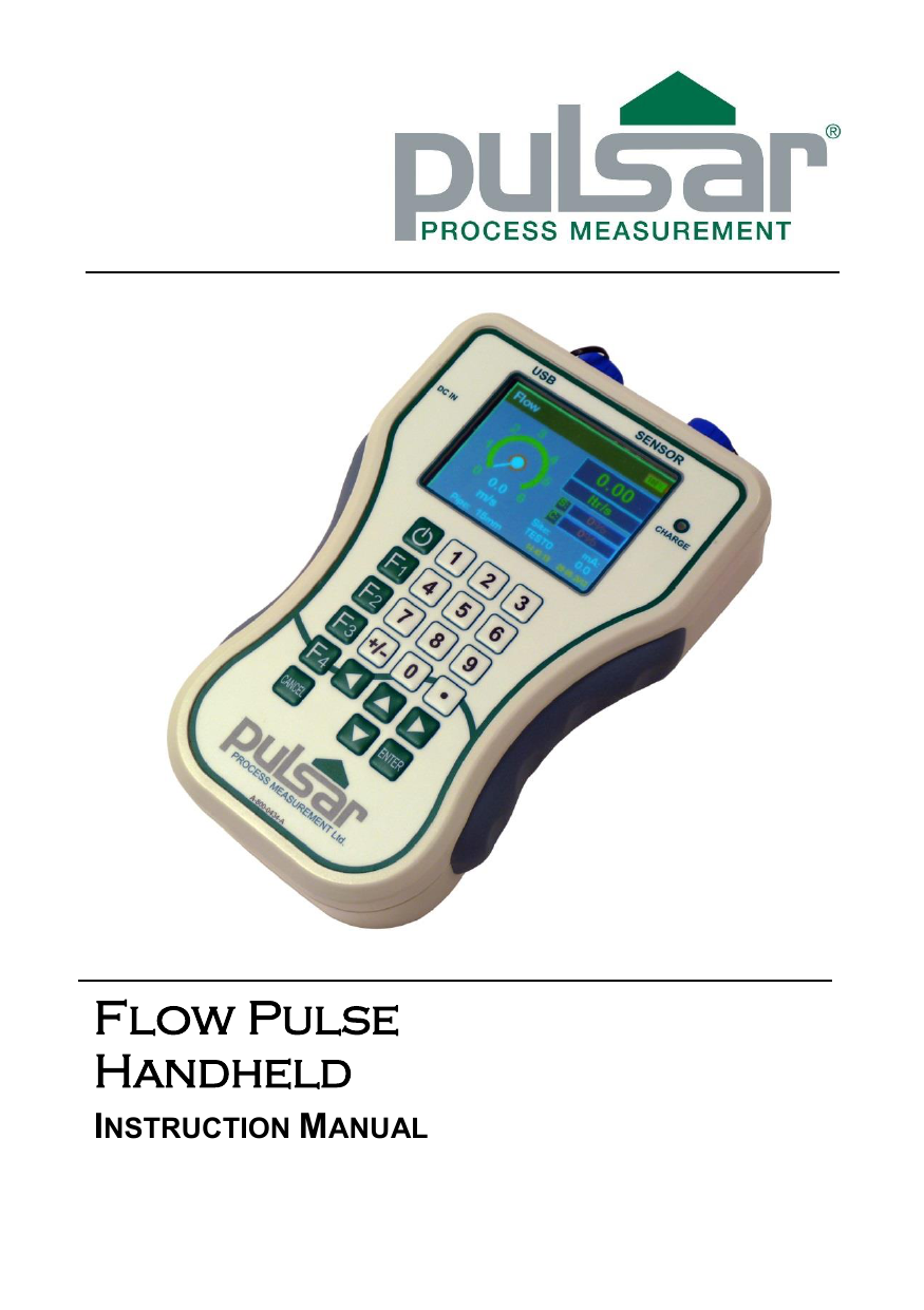 Pulsar FLOWPULSE Instruction manual | Manualzz