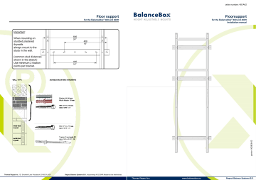 BalanceBox Floor Support 400, 400H Installation Manual | Manualzz