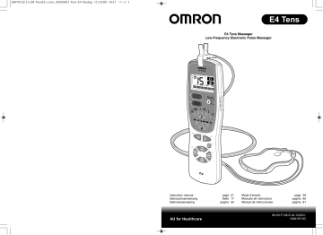 OMRON E4 Tens Instruction Manual | Manualzz