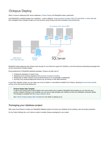 Octopus Deploy and ReadyRoll user manual | Manualzz