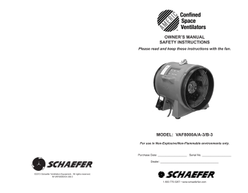 Schaefer axial fan VAF8000 A-3/B-3 Owner's Manual | Manualzz