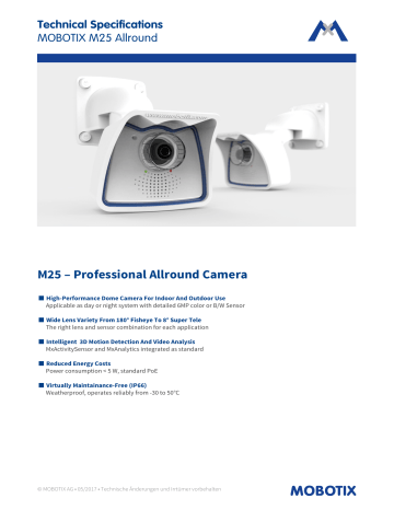MOBOTIX M25 Allround Technical Specification | Manualzz