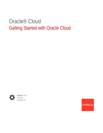 Oracle Cloud Getting Started Guide | Manualzz