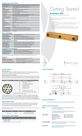 FLIR Bumblebee® XB3 FireWire Quick Start Guide | Manualzz
