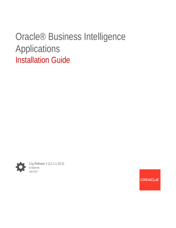 Oracle Business Intelligence Applications 11g Release 1 Installation ...