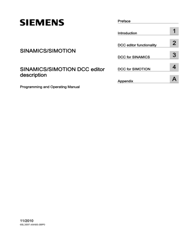 Siemens Drive Control Chart DCC Programming Manual | Manualzz