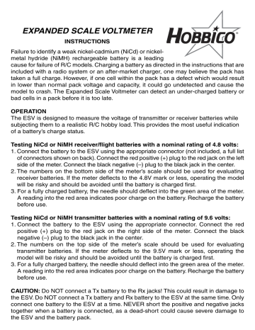 Expanded Scale Voltmeter Instructions | Manualzz