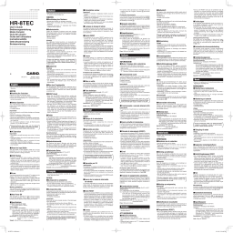 Casio HR-8TM - Guía del usuario, Especificación