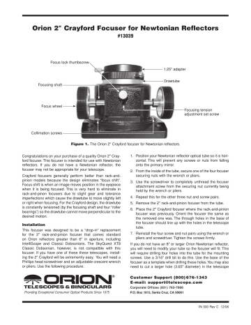 Orion Focuser Crayford User Manual | Manualzz