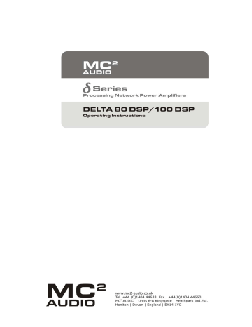 Delta 80 DSP, Delta 100 DSP, Operating Instructions | Manualzz