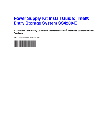 Intel® Entry Storage System SS4200-E Install Guide | Manualzz