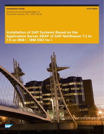 SAP system NetWeaver 7.1 to 7.5 Installation Guide | Manualzz