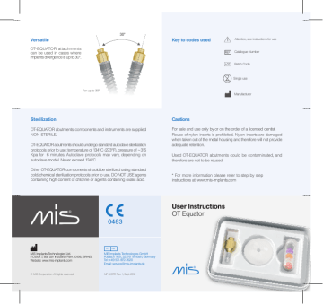MIS OT-EQUATOR implant attachments User Instructions | Manualzz