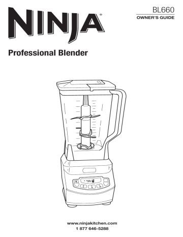 Ninja BL660 Professional Blender OWNER’S GUIDE | Manualzz