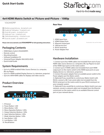Quick Start Guide Packaging Contents System | Manualzz