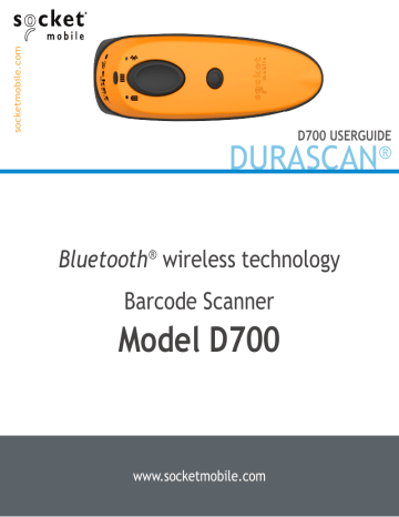 Socket Mobile DuraScan D700 User Guide | Manualzz
