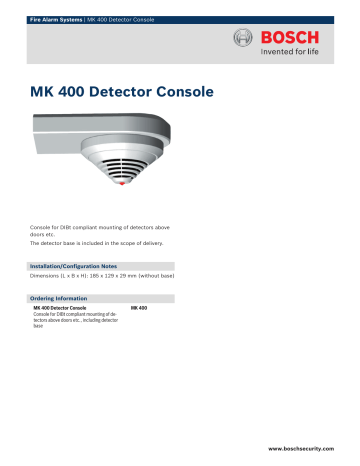 MK 400 Detector Console | Manualzz