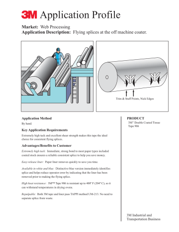 3M Flying Splicing at Off Machine Coater Application Guide | Manualzz