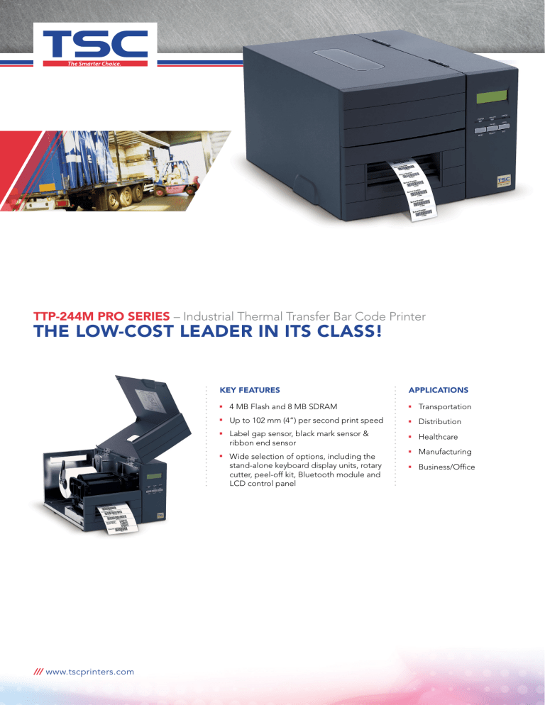 TSC TTP-244M Pro Series User manual | Manualzz