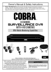 Cobra Item 63890 8 Channel Surveillance DVR Manual | Manualzz