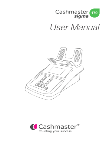 Cashmaster Sigma 170 User manual | Manualzz