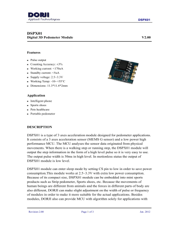 Dorji DSPX01 | Manualzz