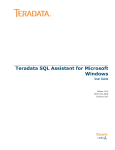Teradata SQL Assistant for Microsoft Windows User Guide | Manualzz