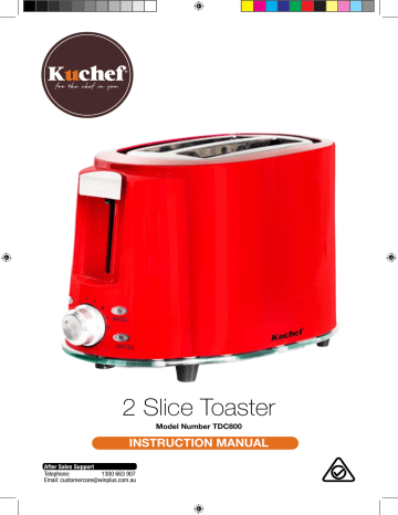 Kuchef Toaster TDC800 Instruction Manual | Manualzz
