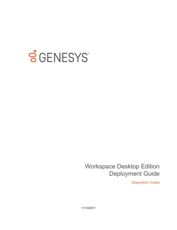 Genesys Workspace Desktop Edition Deployment Guide | Manualzz