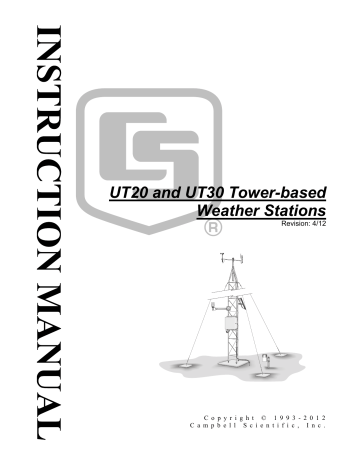 UT20 and UT30 Tower-based Weather Stations | Manualzz