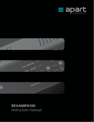 Biamp Apart REVAMP4100 manual | Manualzz