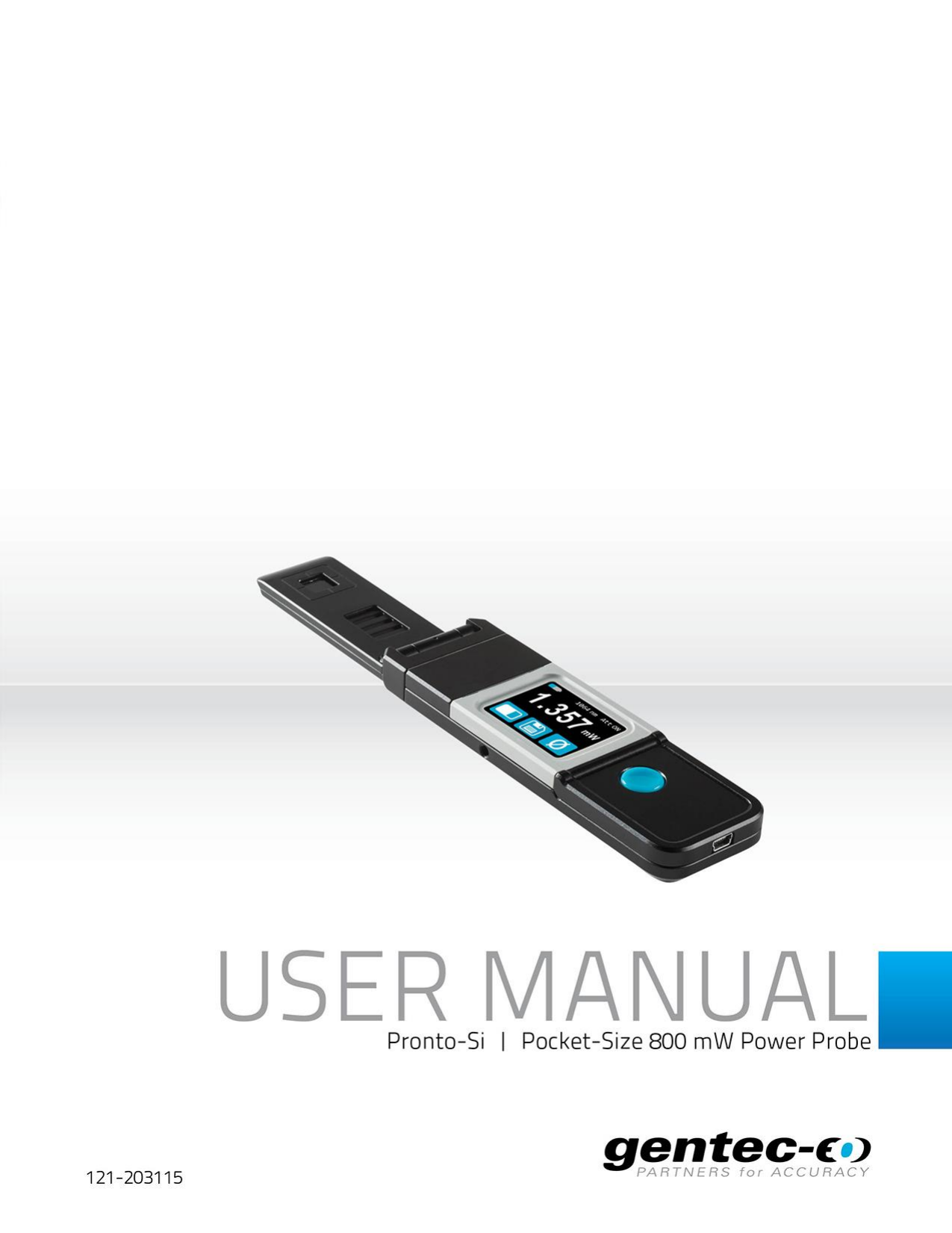 Gentec-EO PRONTO-Si User manual | Manualzz